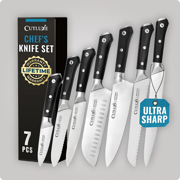 Ultimate 7-Piece Chef Knife Set – German Steel Kitchen Knives | Cutluxe